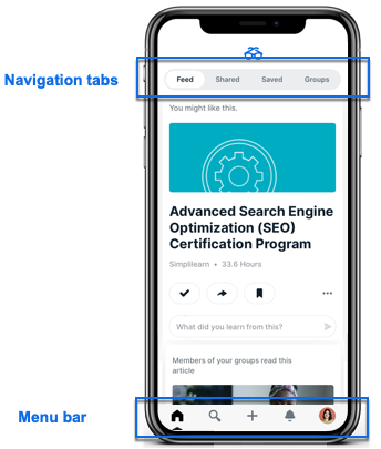 The Degreed Mobile App Home Screen – Degreed
