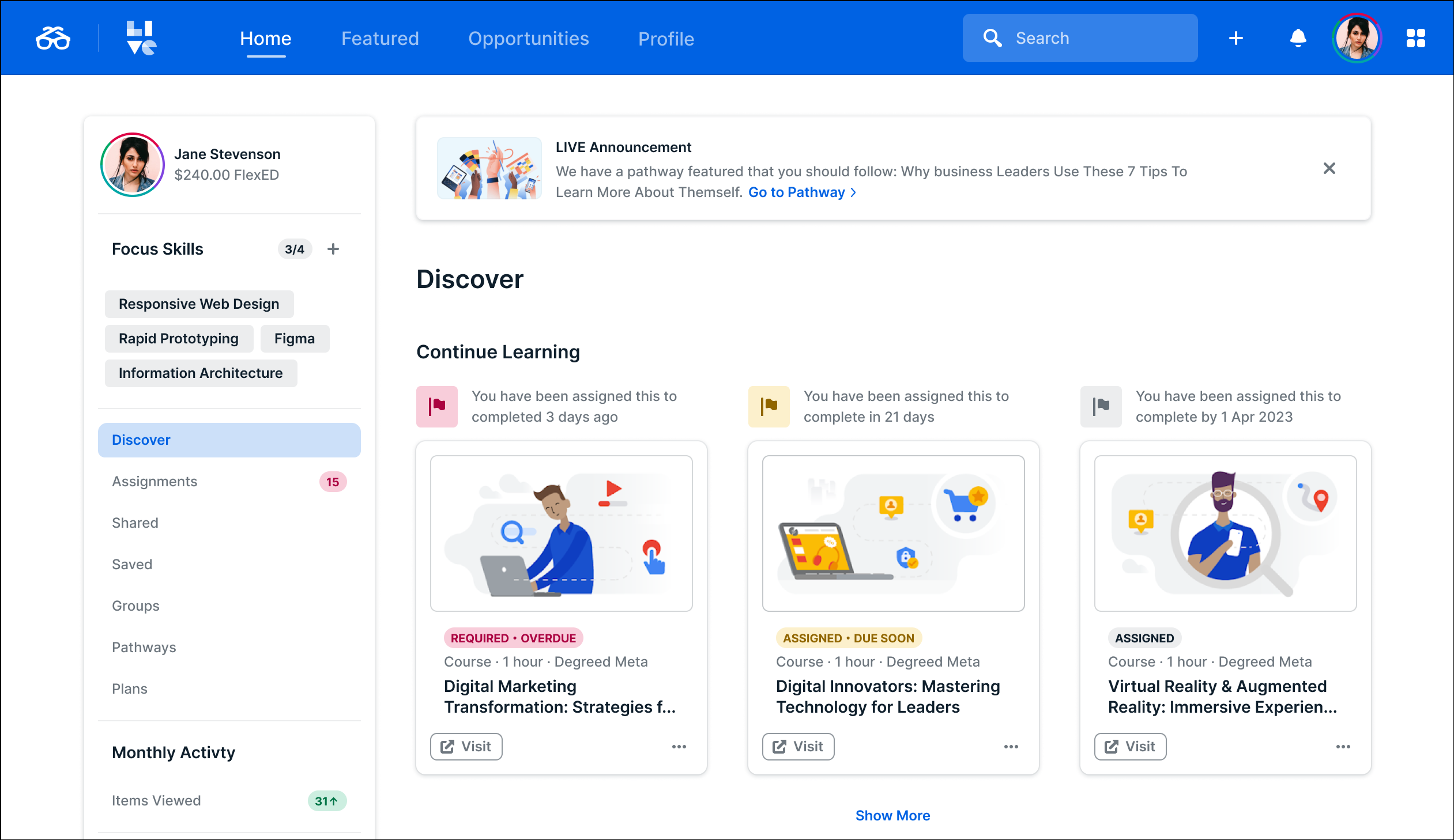 Manage Your Assignments – Degreed