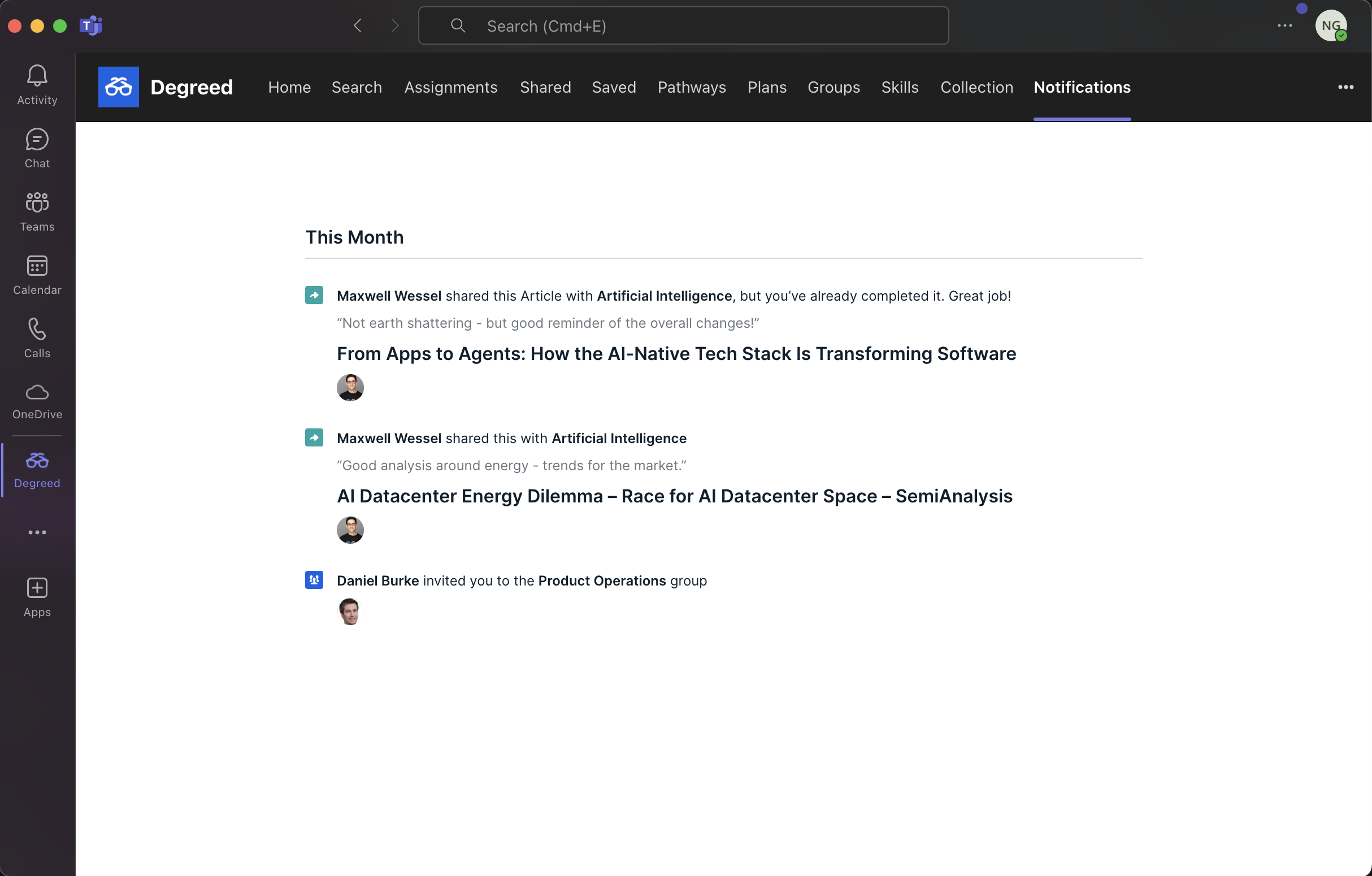 The Degreed App Notifications Window – Degreed The Degreed App Notifications Window – Degreed